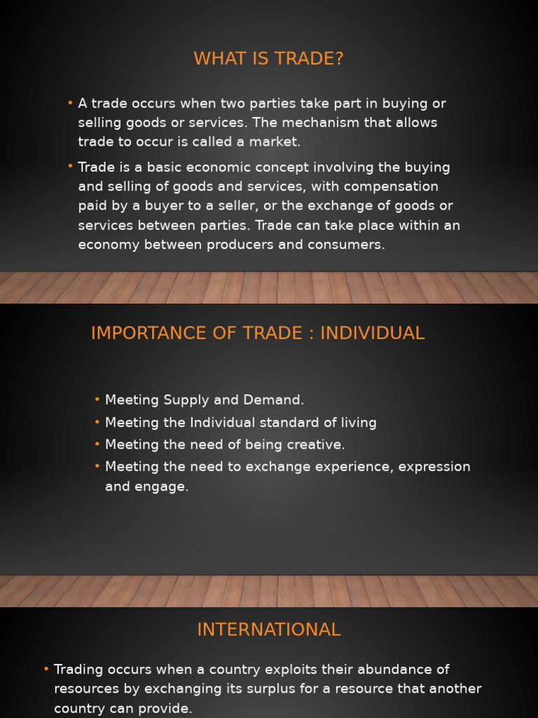 What Is Trade - Midterm | PDF | Trade | Globalization