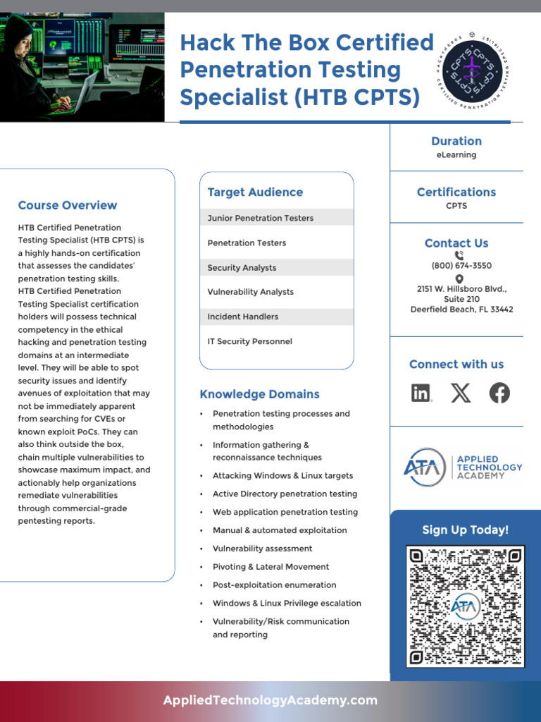 HTB CPTS Course Outline | PDF | Penetration Test | Security