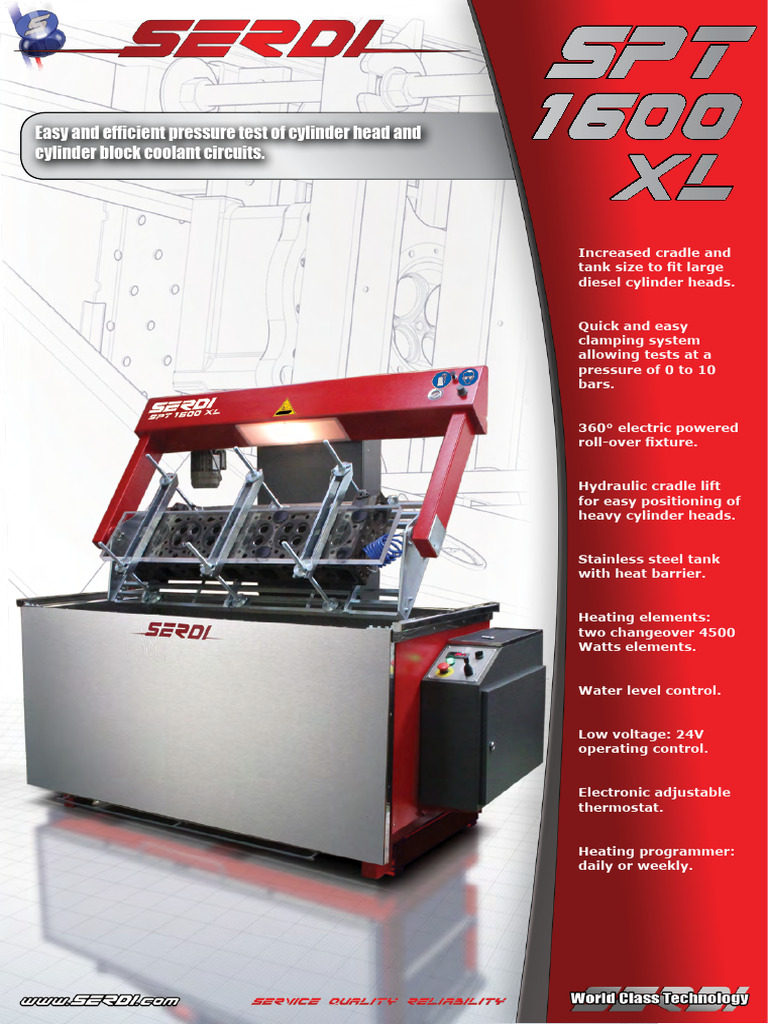 Serdi 100 Cylinder Head Pressure Tester | PDF | Manufactured Goods ...