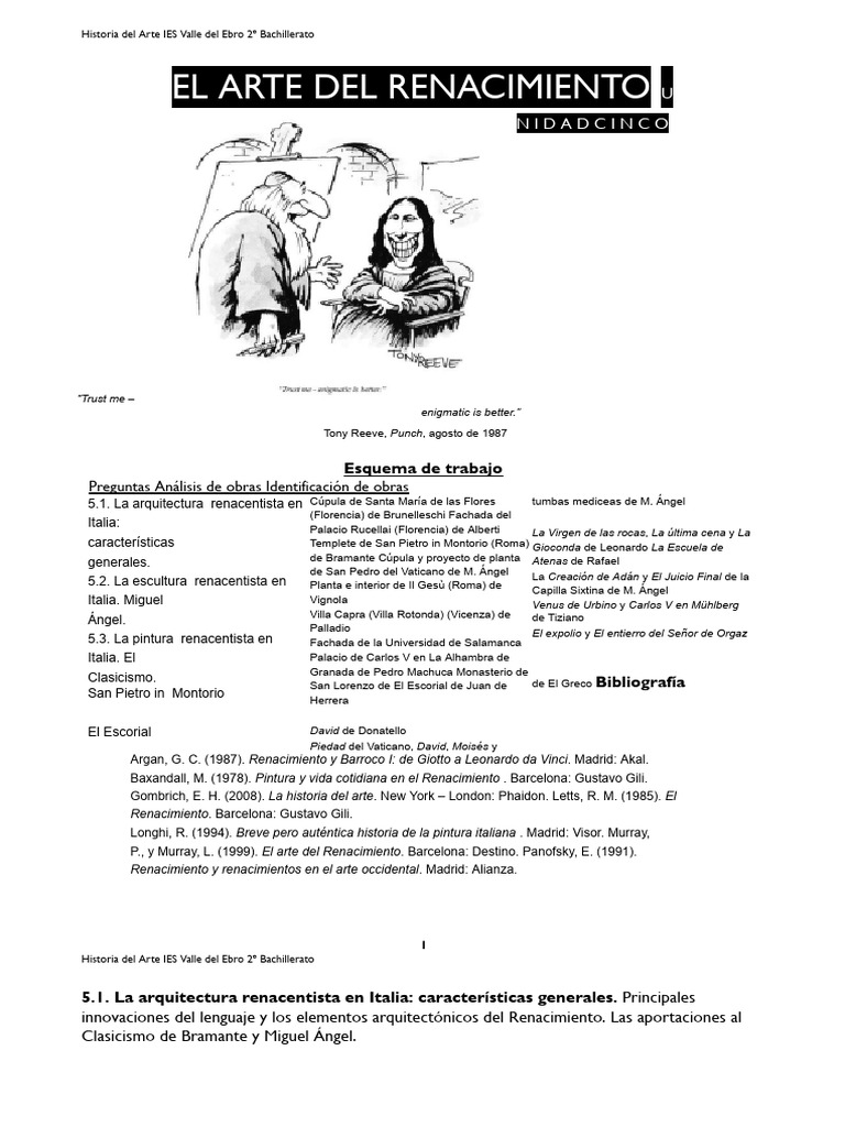 U5 - El Arte Del Renacimiento | PDF | Renacimiento | Miguel Ángel