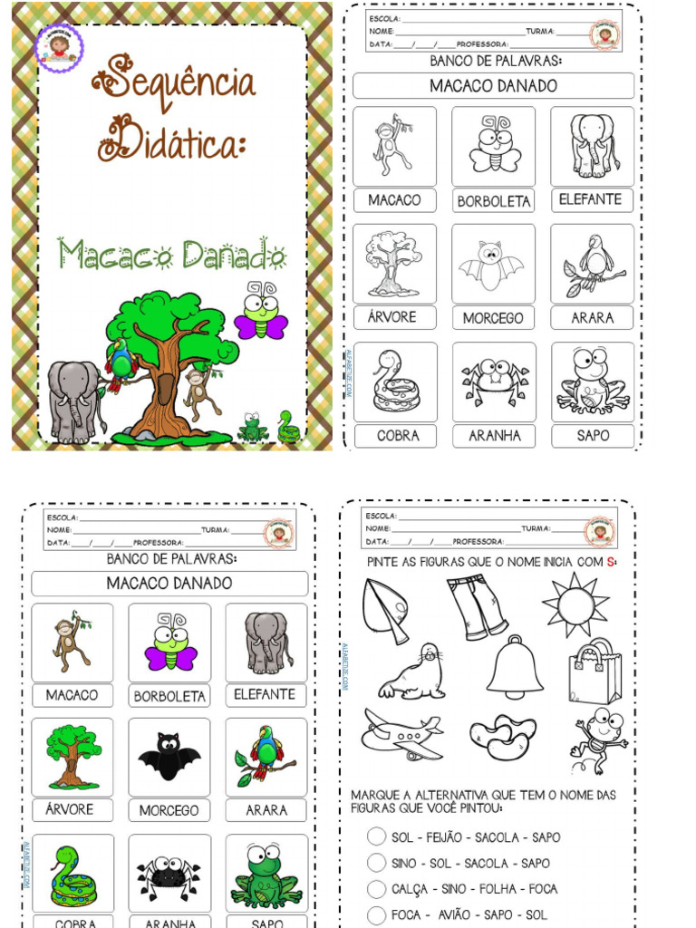 Sequência Didática - O Macaco Danado | PDF