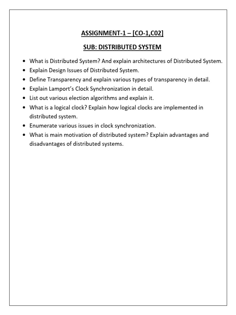 Overview of Distributed Systems Concepts | PDF