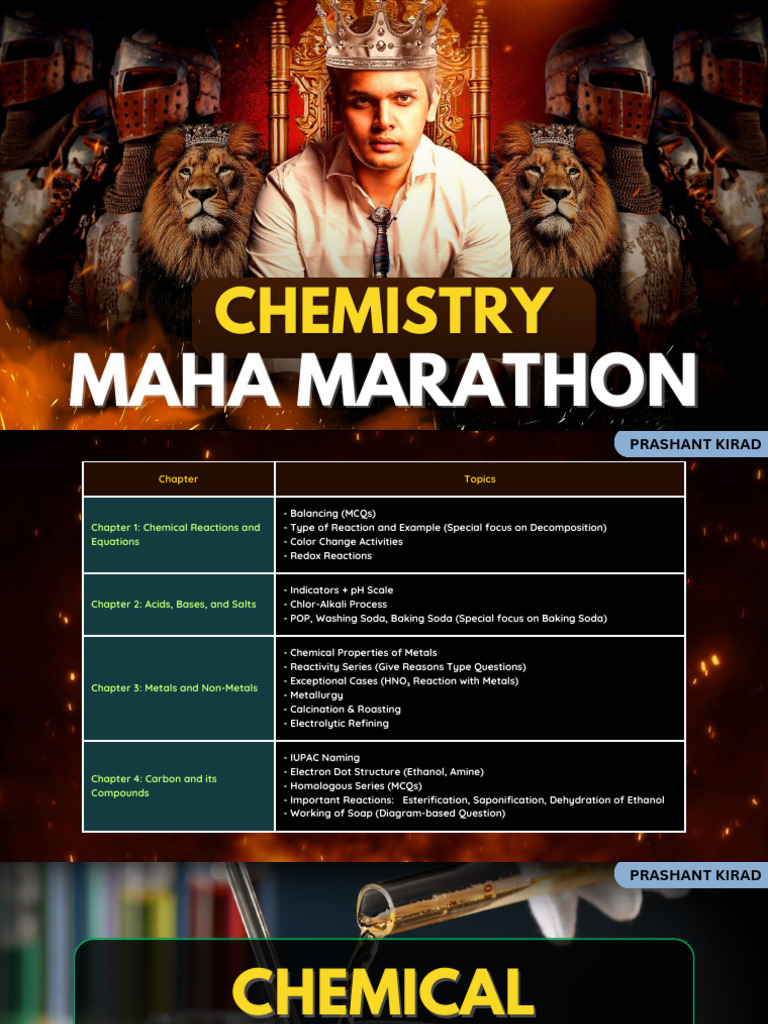 Chemistry Maha Marathon (Prashant Kirad) | PDF | Acid | Redox
