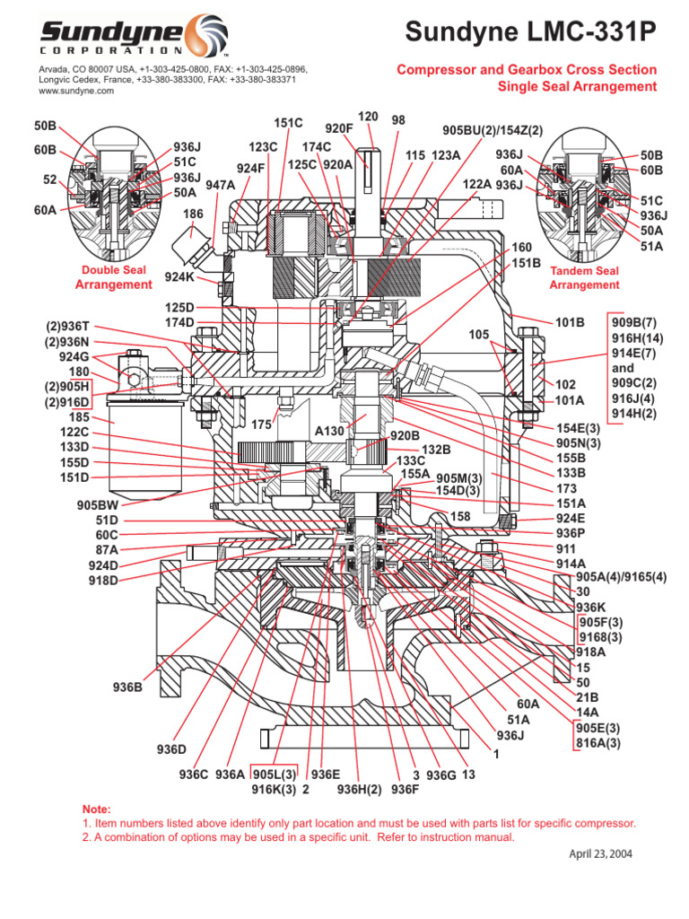 K-105 - Sundyne LMC-331P | PDF