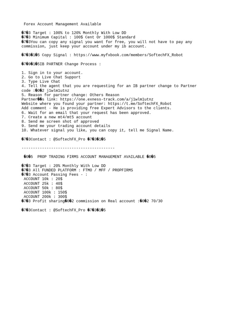 Normal and PropFirm Account Management | PDF