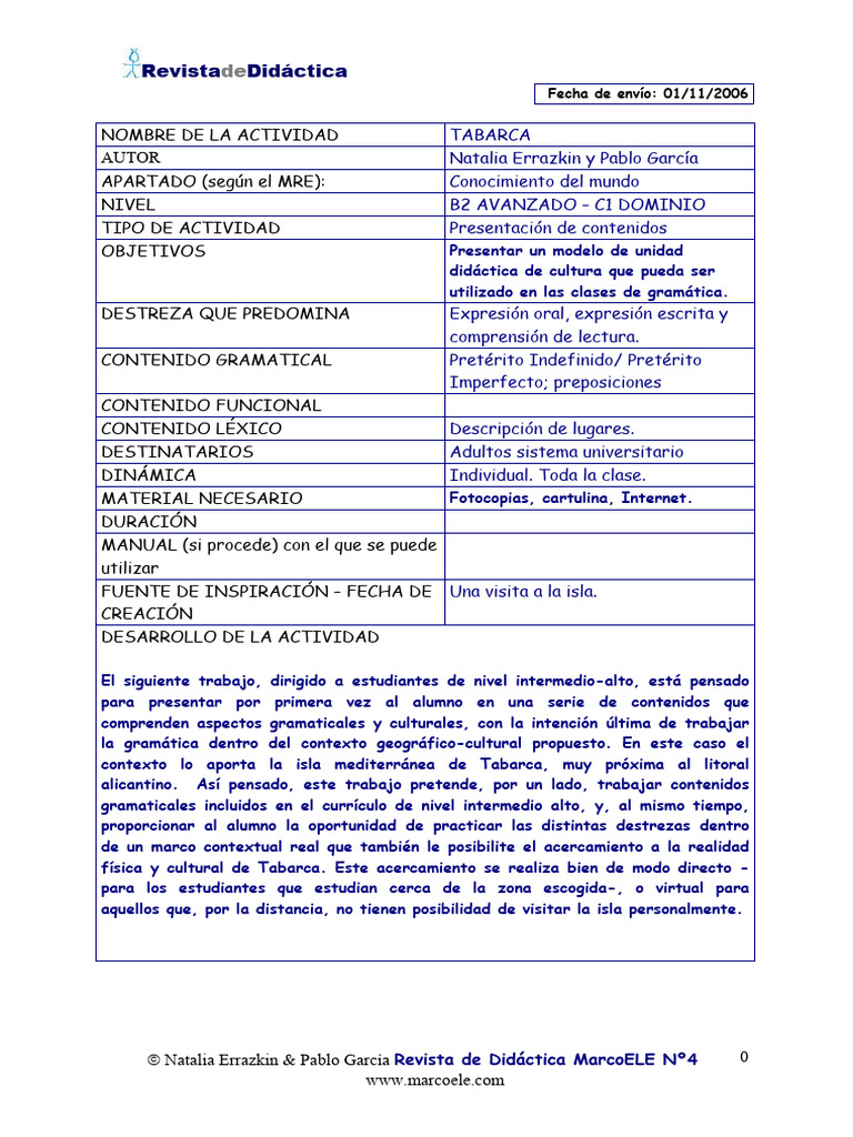 Errazkin Garcia Tabarca | PDF