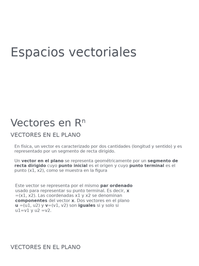 Sistemas vectoriales | PDF | Espacio vectorial | Vector Euclidiano