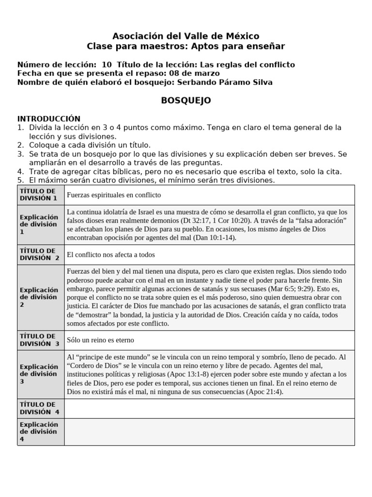 Formato para bosquejo Aptos | PDF | Mal | Dios