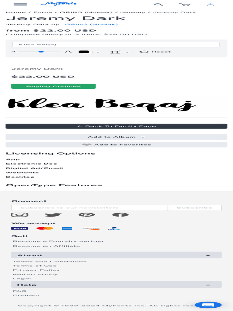 Jeremy Dark Font Webfont & Desktop MyFonts | PDF