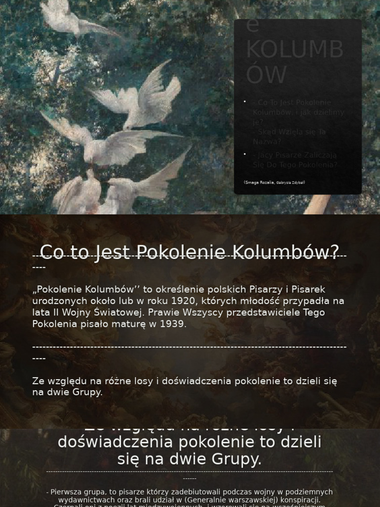 Pokolenie Kolumbów | PDF