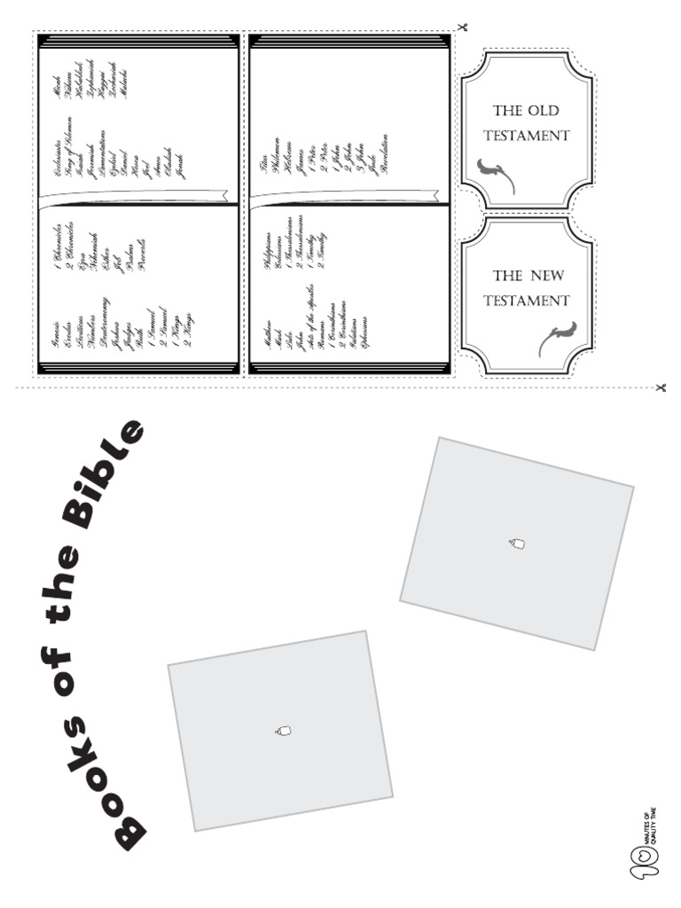 Books of The Bible Craft BW | PDF