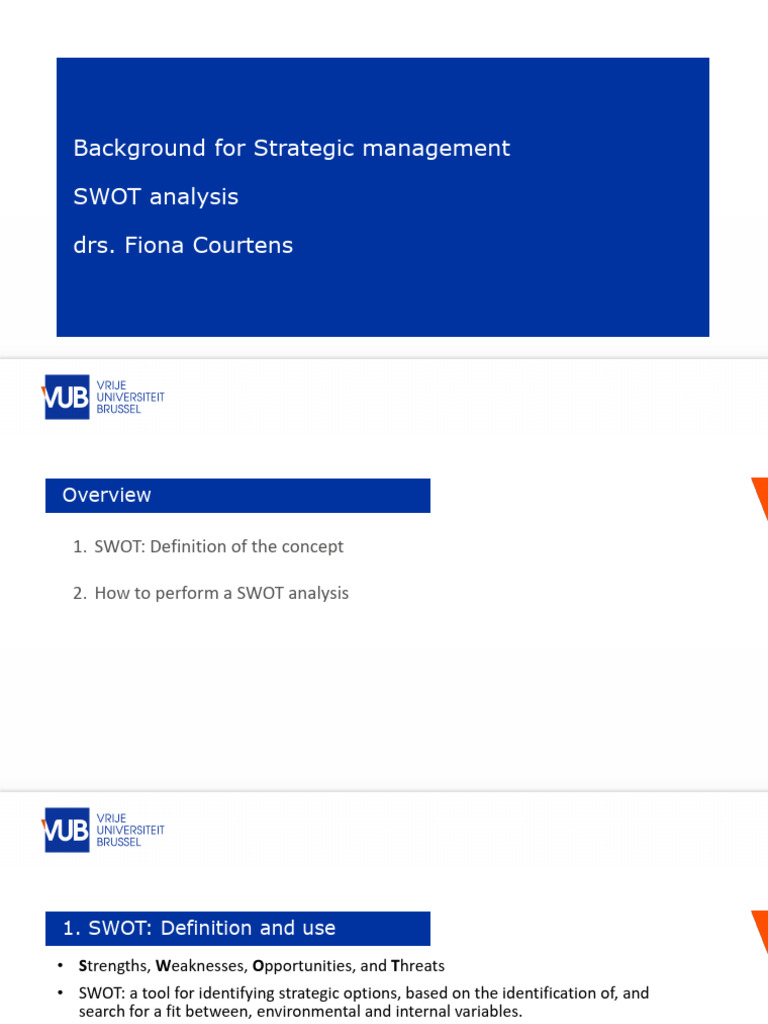 SWOT background (1) | PDF | Swot Analysis | Business Economics