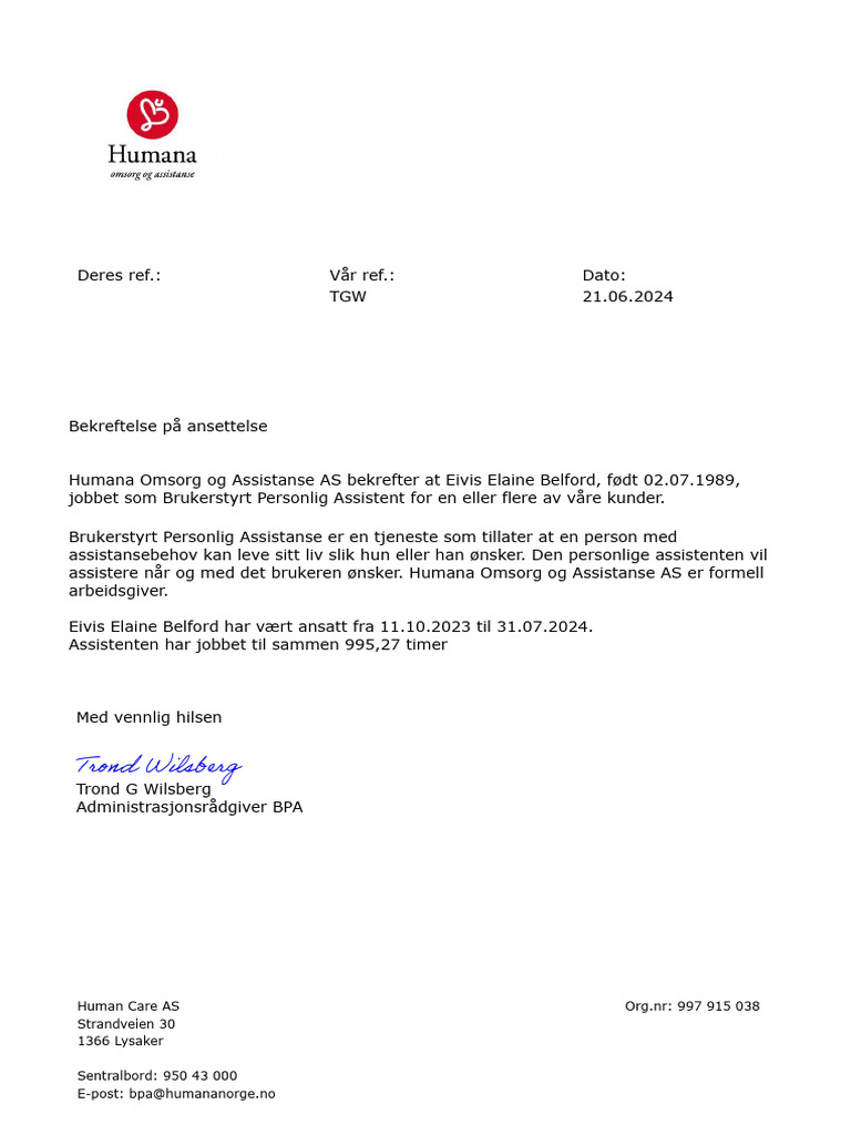 Bekreftelse EIBE 2 | PDF