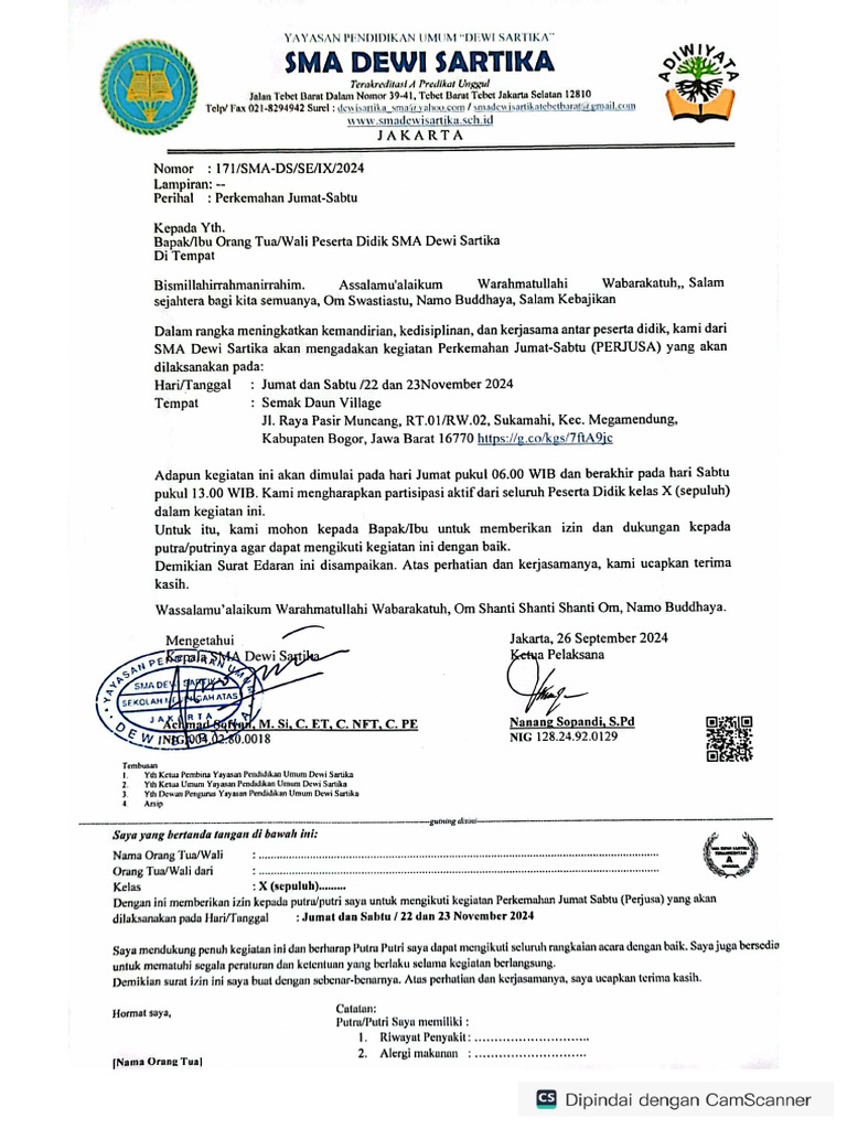 Surat Pemberitahuan Perjusa 2024 3 | PDF