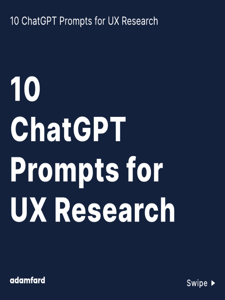 ChatGPT Prompts for UX Research | PDF