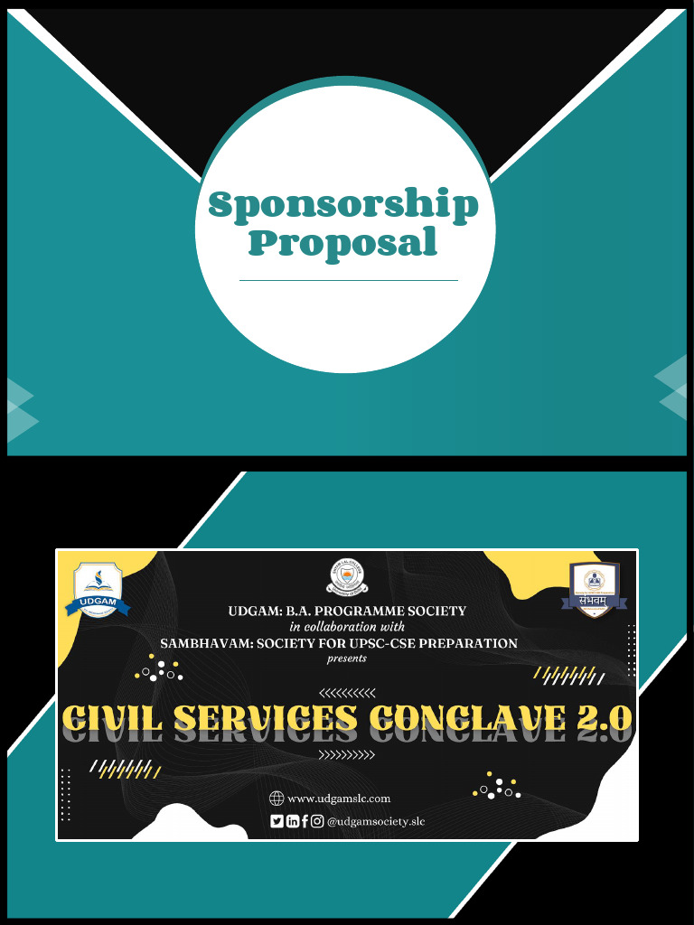 Civil Services Conclave 2.0 Sponsorship Proposal | PDF | Government Of India | Government
