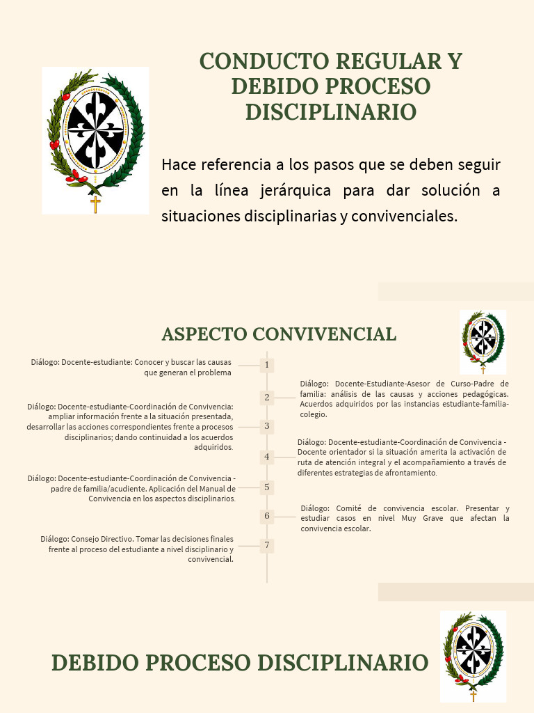 Conducto Regular y Debido Proceso Disciplinario | PDF | Debido al ...