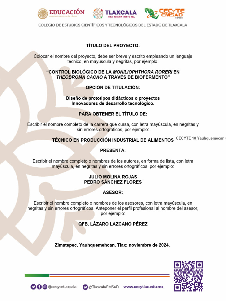 Portada Proyecto de Titulacion | PDF