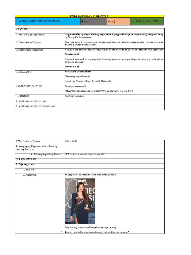 DLL Fil 9 Q1 Oct 3-4, 2022 | PDF