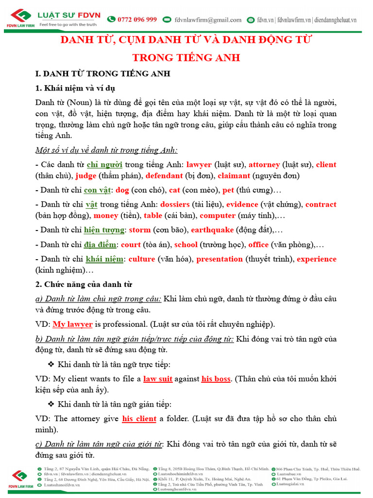 Danh T, C M Danh T, Danh Đ NG T | PDF