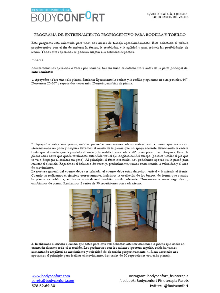 1.propiocepción de Rodilla y Tobillo Bodyconfort | PDF