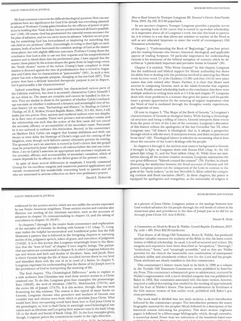 Reading Genesis: Insights by Longman | PDF | Book Of Genesis | Genesis ...