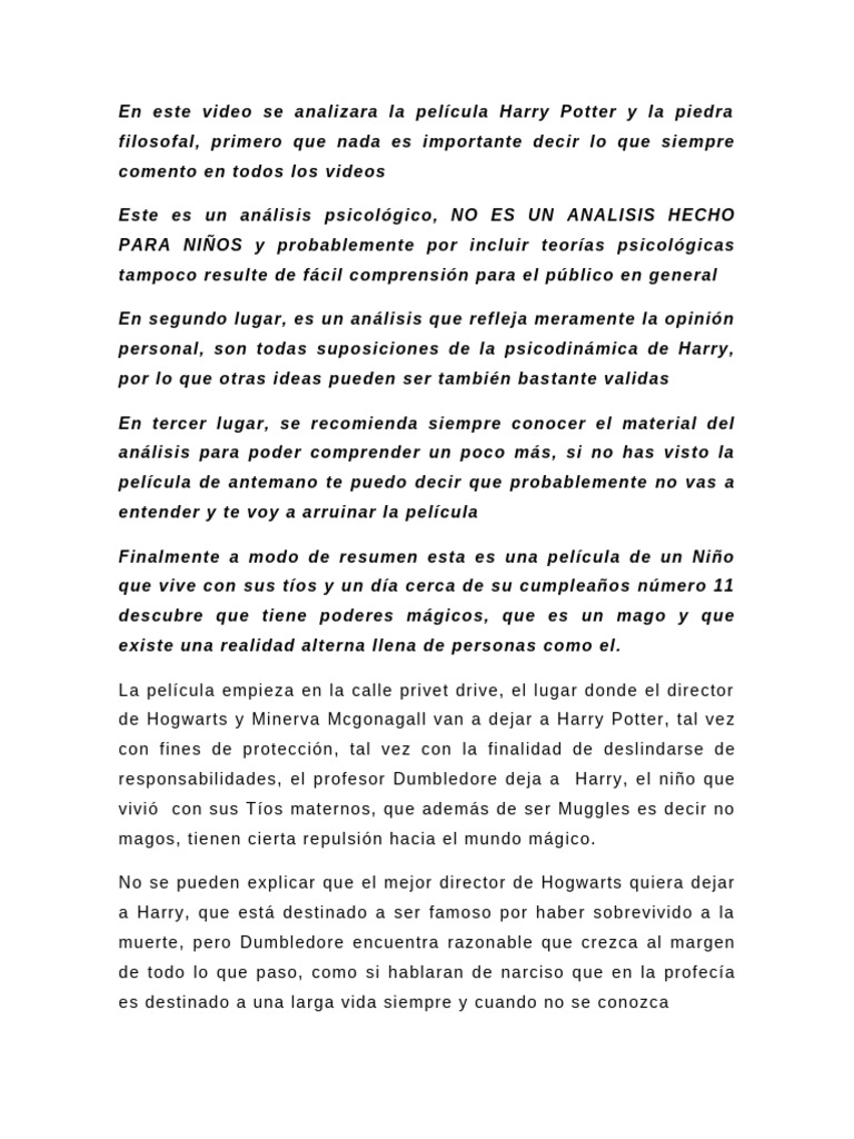 Harry Potter y La Piedra | PDF | Harry Potter