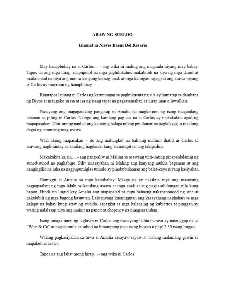 Araw NG Sueldo | PDF