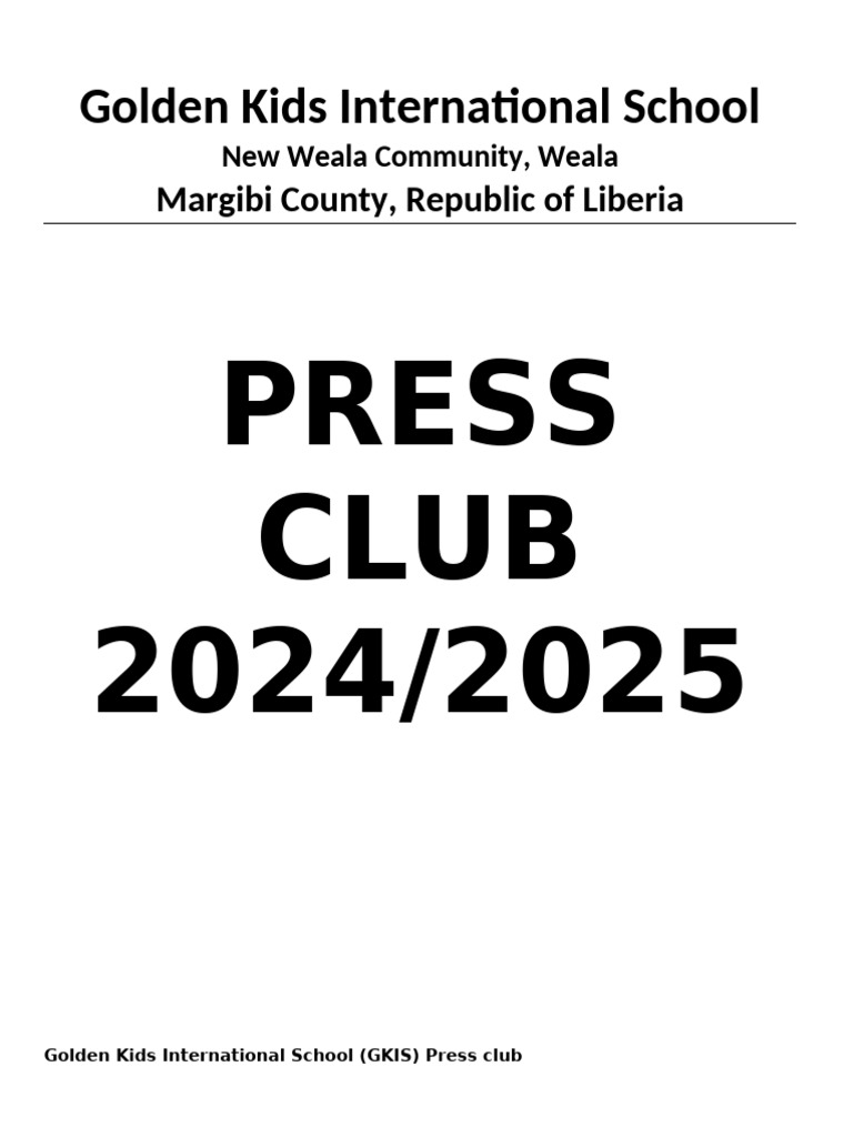 School Press club | PDF | Journalism | Mass Media
