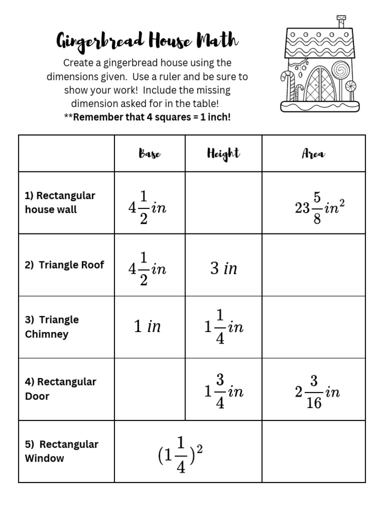 Gingerbread House Math | PDF