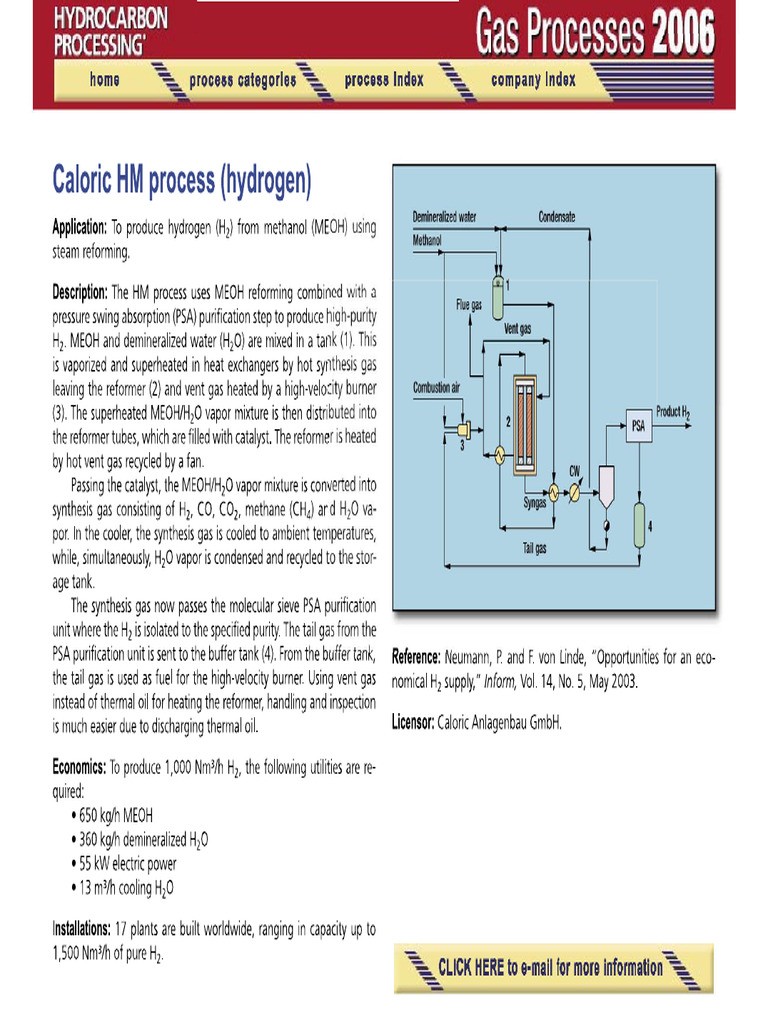 Hydrogen Processing | PDF