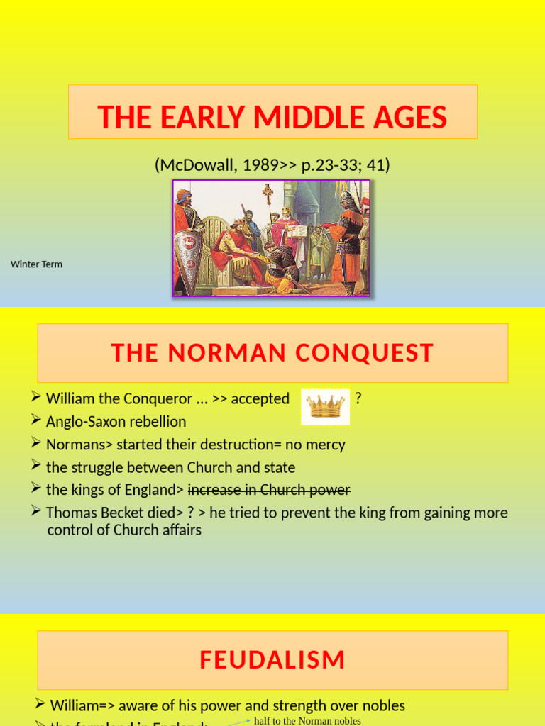 The Early Middle Ages | PDF | Serfdom | Richard I Of England