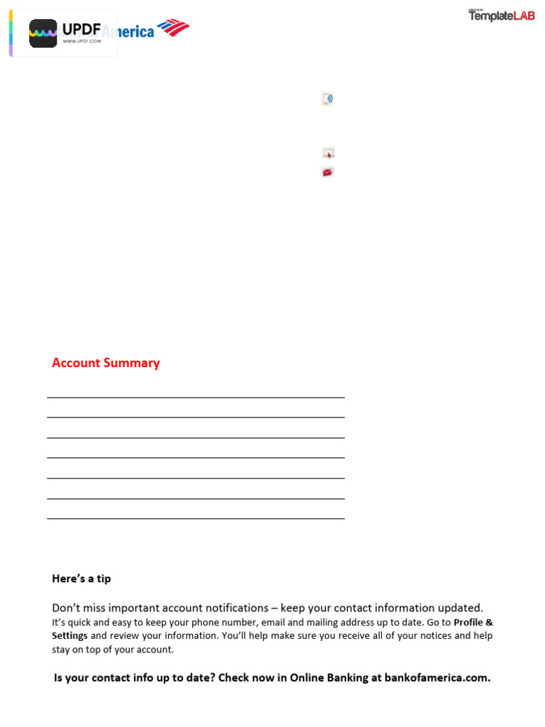Your Bofa Core Checking: Account Summary | PDF
