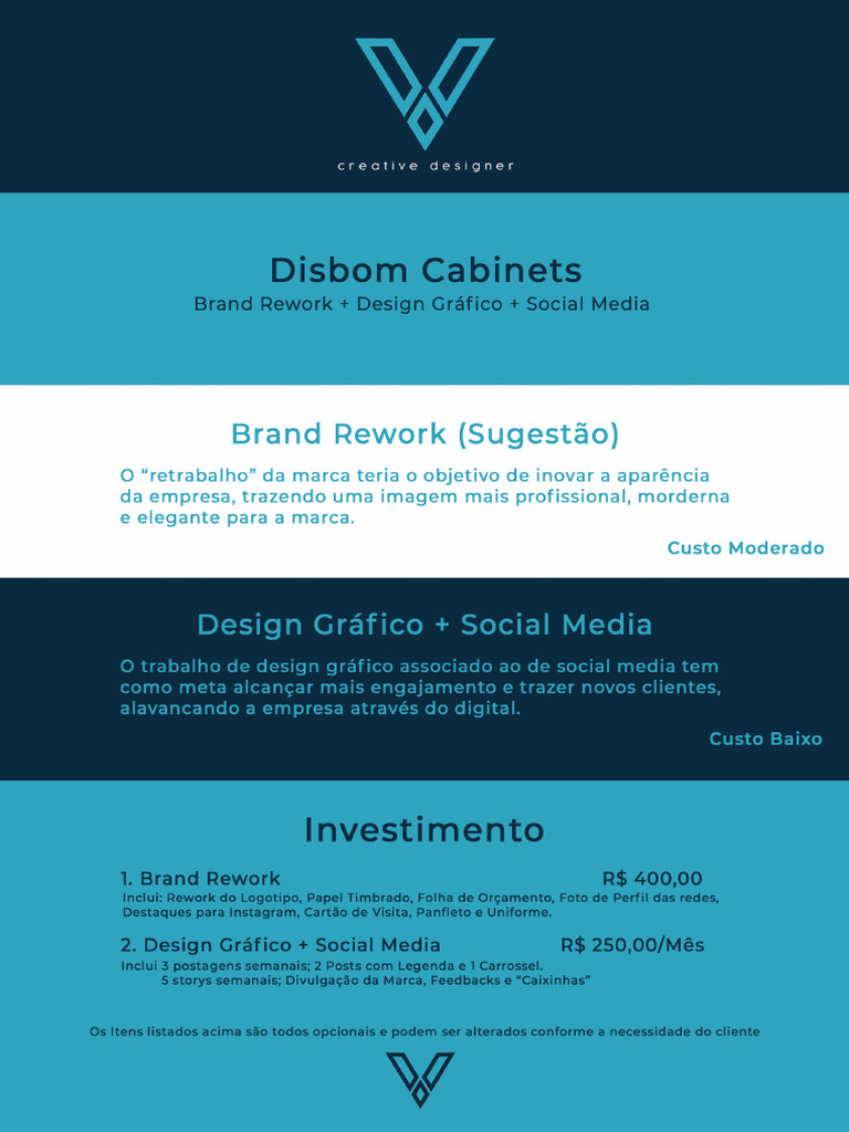 Exemplo de Orçamento para Design e Social Media | PDF