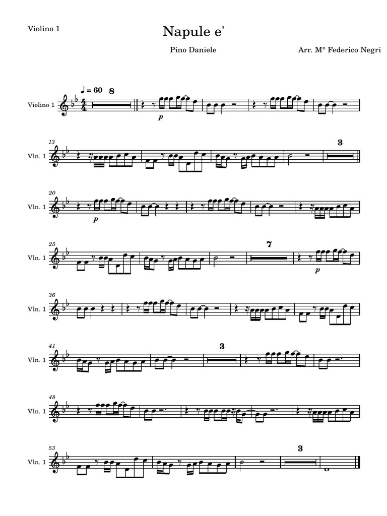 Napule - Pino - Daniele - Copia-Violino - 1 | PDF