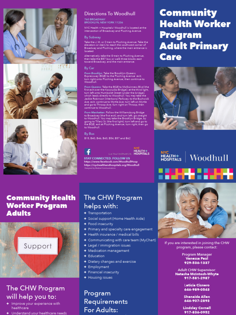 Woodhull Community Health Worker Brochure | PDF | Social Programs ...