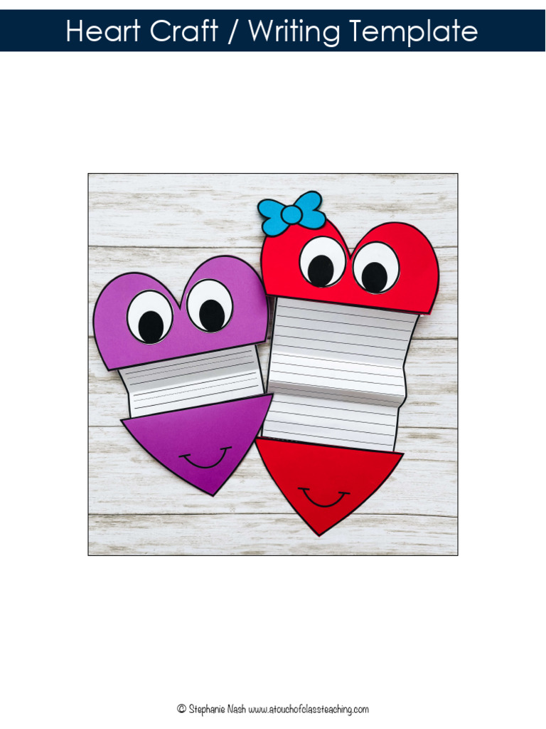 Heart Craft Writing Template Guide | PDF