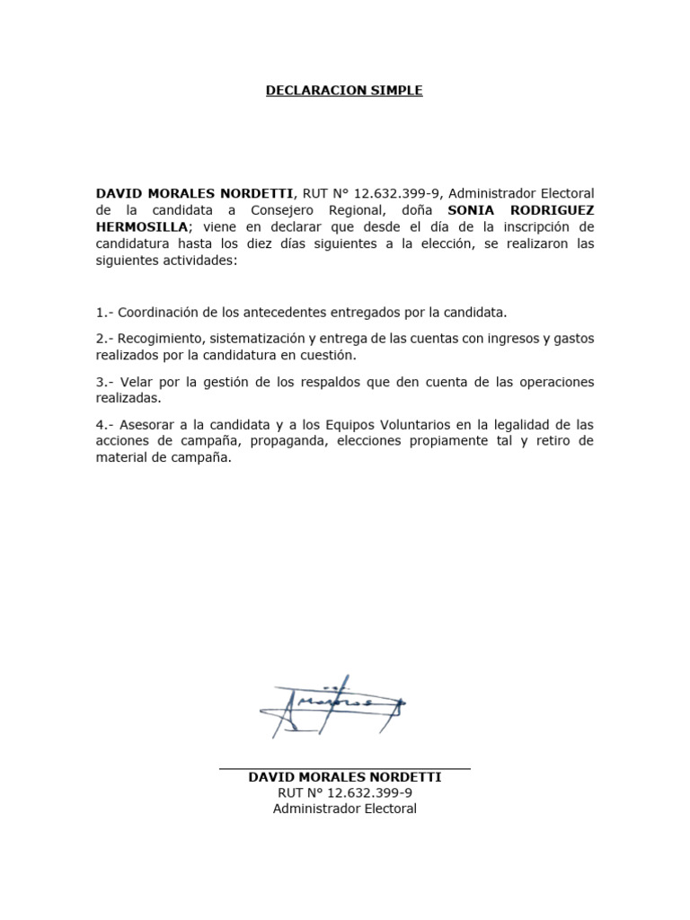 DECLARACION SIMPLE. Actividades 2 | PDF