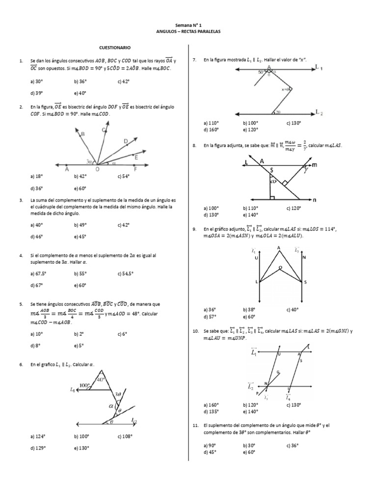 Semana 01 | PDF | Geometría Elemental