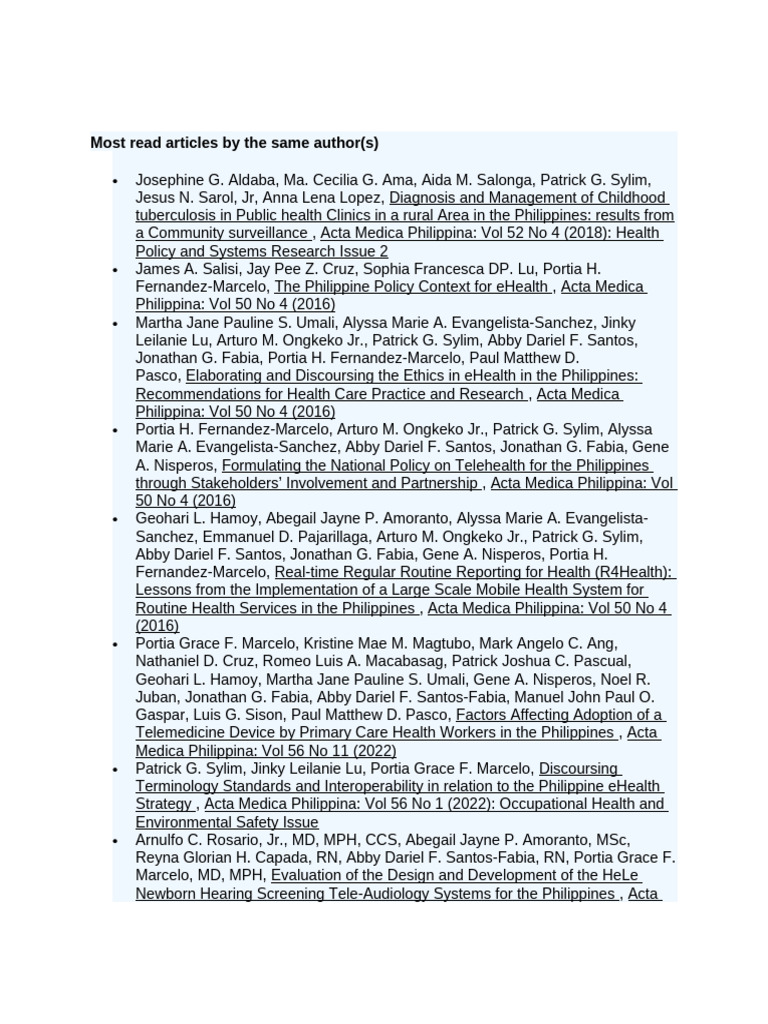 Top Articles on Philippine Health Policy | PDF | Health Informatics ...