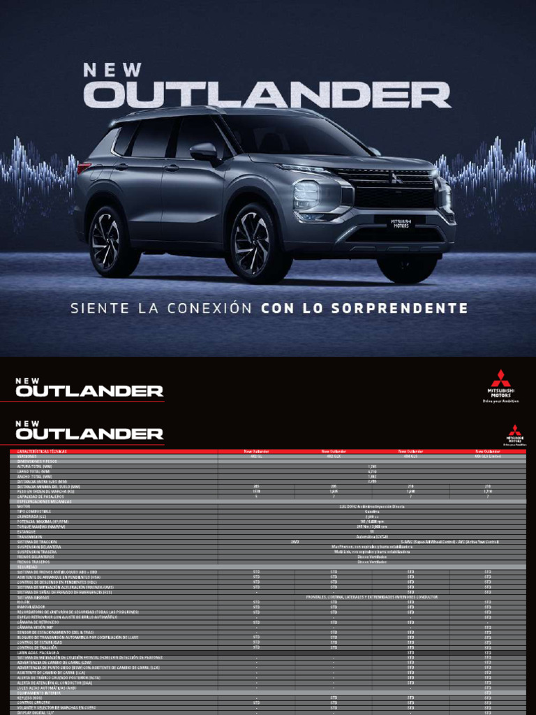 Ficha Tecnica New Outlander | PDF