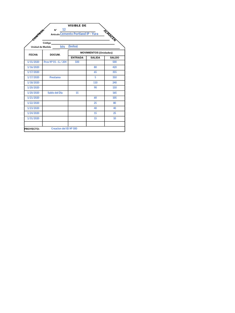 Ua2 Ejemplos Kardex | PDF
