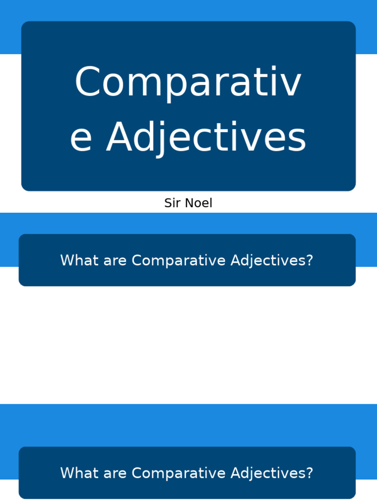 Comparative Adjectives PowerPoint Lesson | PDF | Syllable | Phonology