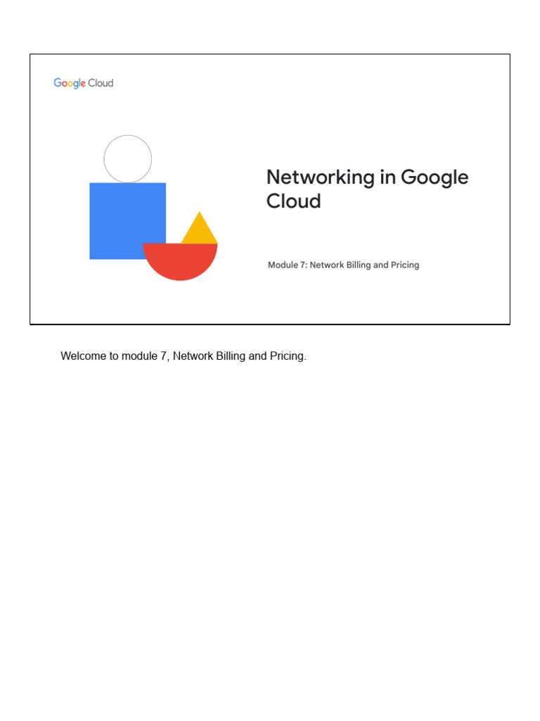 Google Cloud Networking Pricing Overview | PDF | Computer Network ...