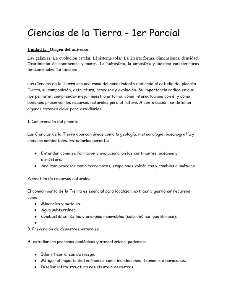 Ciencias de La Tierra - 1er Parcial | PDF | Estrellas | Galaxia