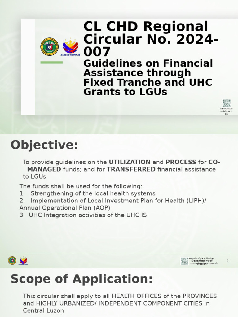 Guidelines On DOH Financial Grants | PDF