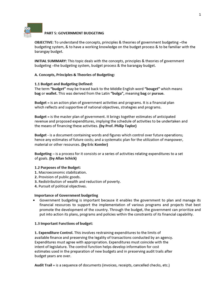 Government Budgeting Concepts Explained | PDF | Budget | Appropriations ...
