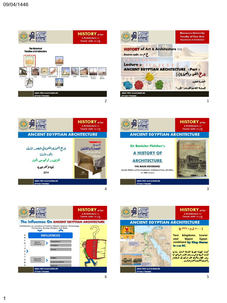 HISTORY of Art Architecture 1 Lect 2-1 | PDF | Ancient Egypt