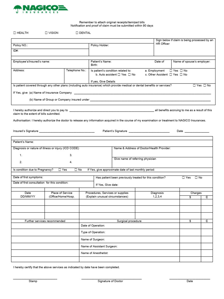 Medical-Claim-Form | PDF | Insurance | Health Care