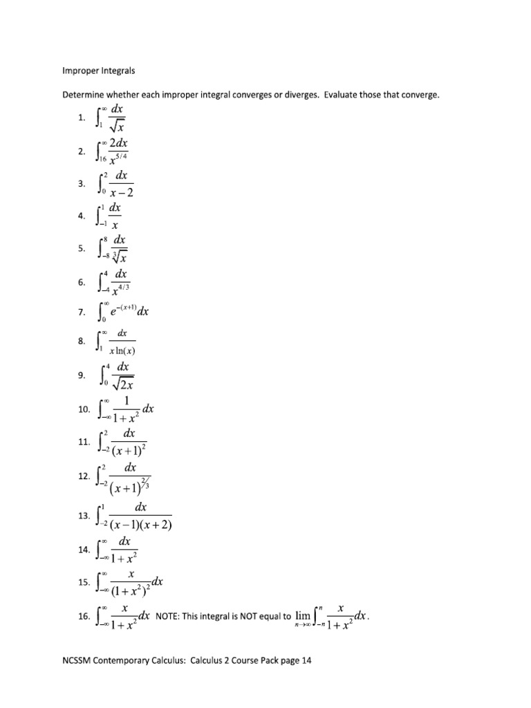 Improper Integrals | PDF